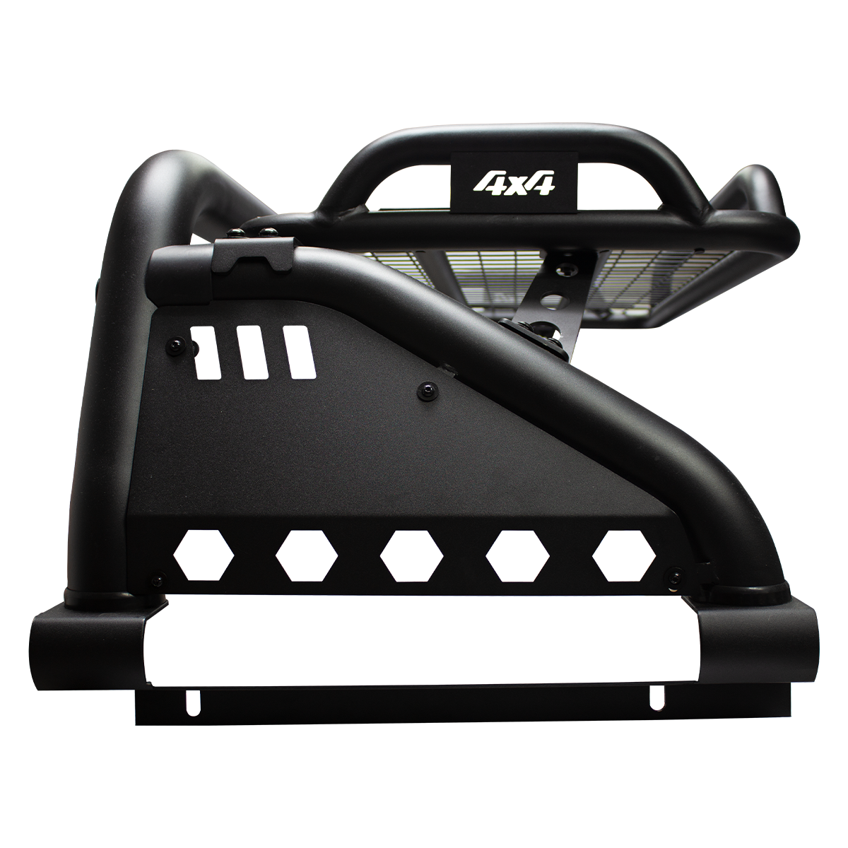 Roll Bar Bronx Con Canastilla Base Alta Importado Para Toyota Hilux